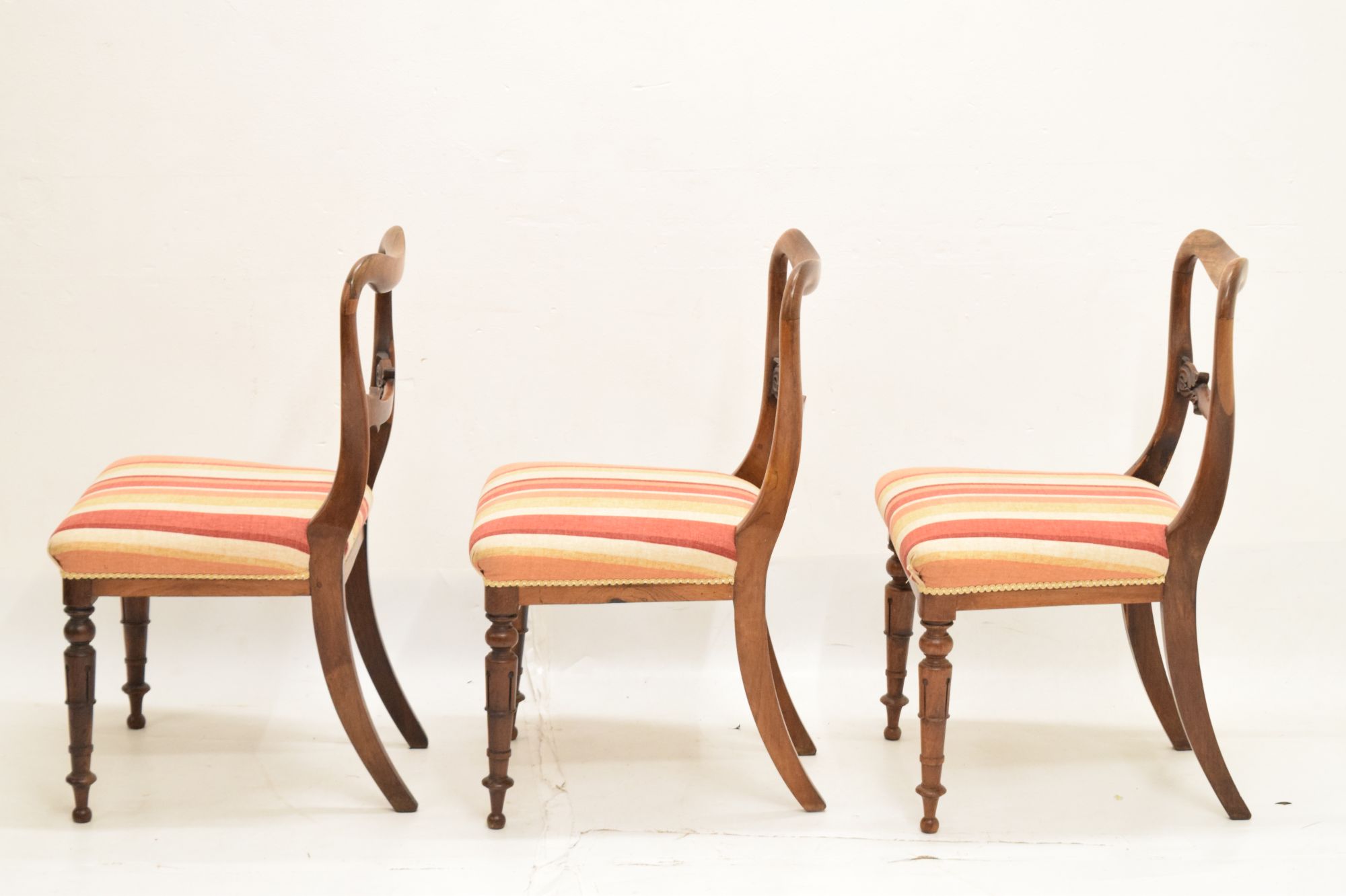 Lot 499 - Set of six Victorian rosewood kidney-back