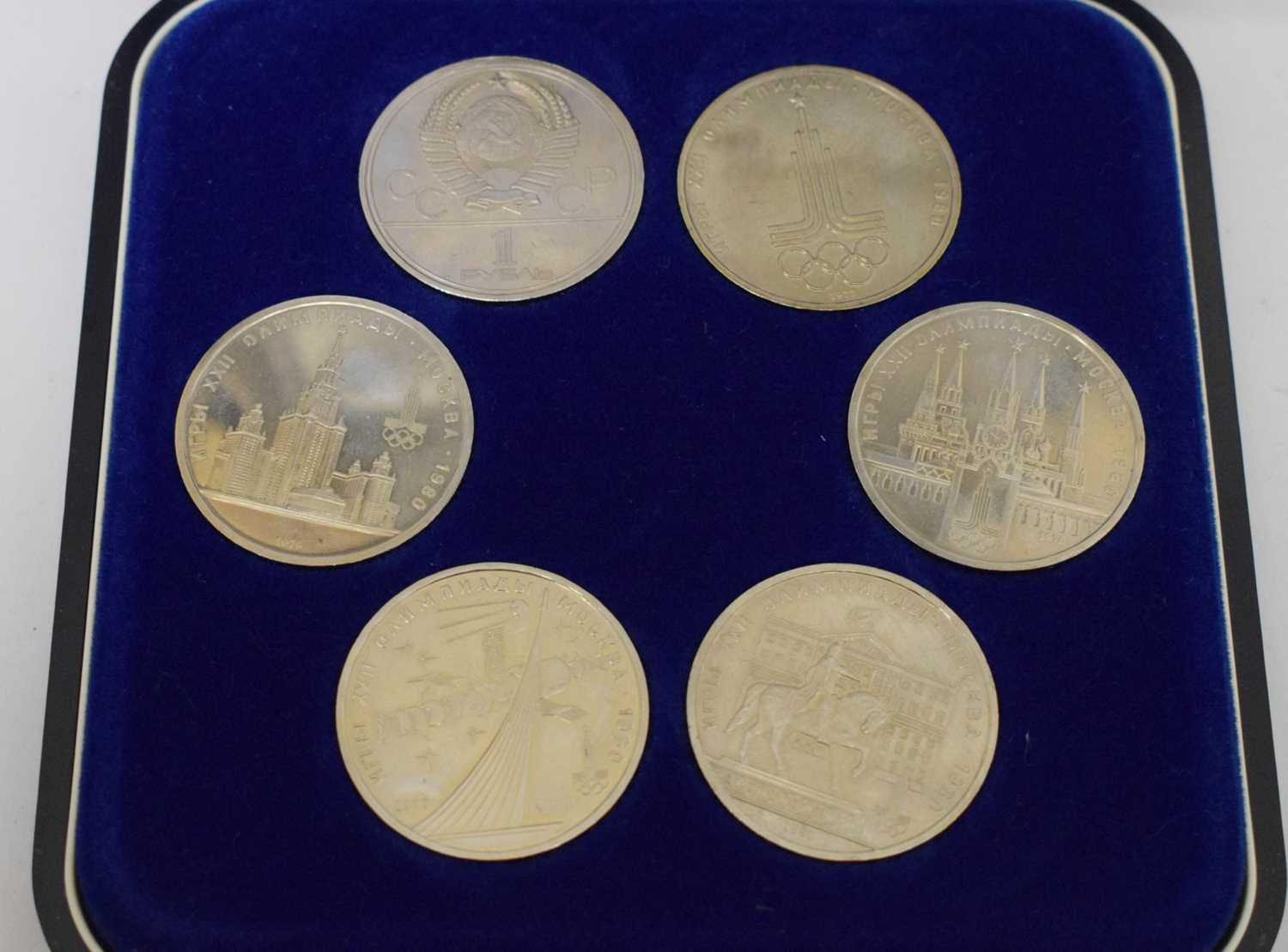 Lot 165 - Cased set of six Russian rouble coins
