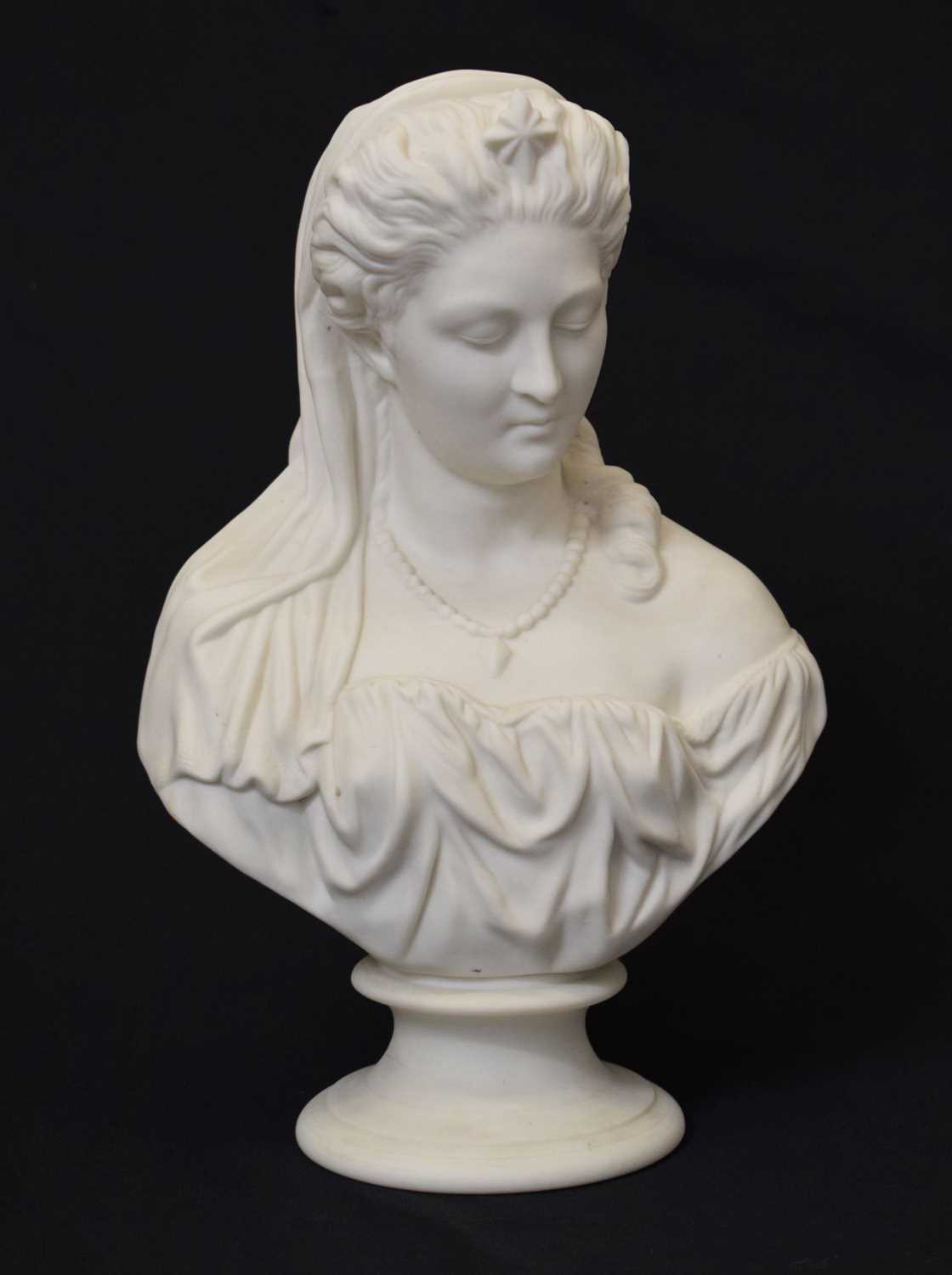 Lot 396 - 19th century Bevington Parian bust of