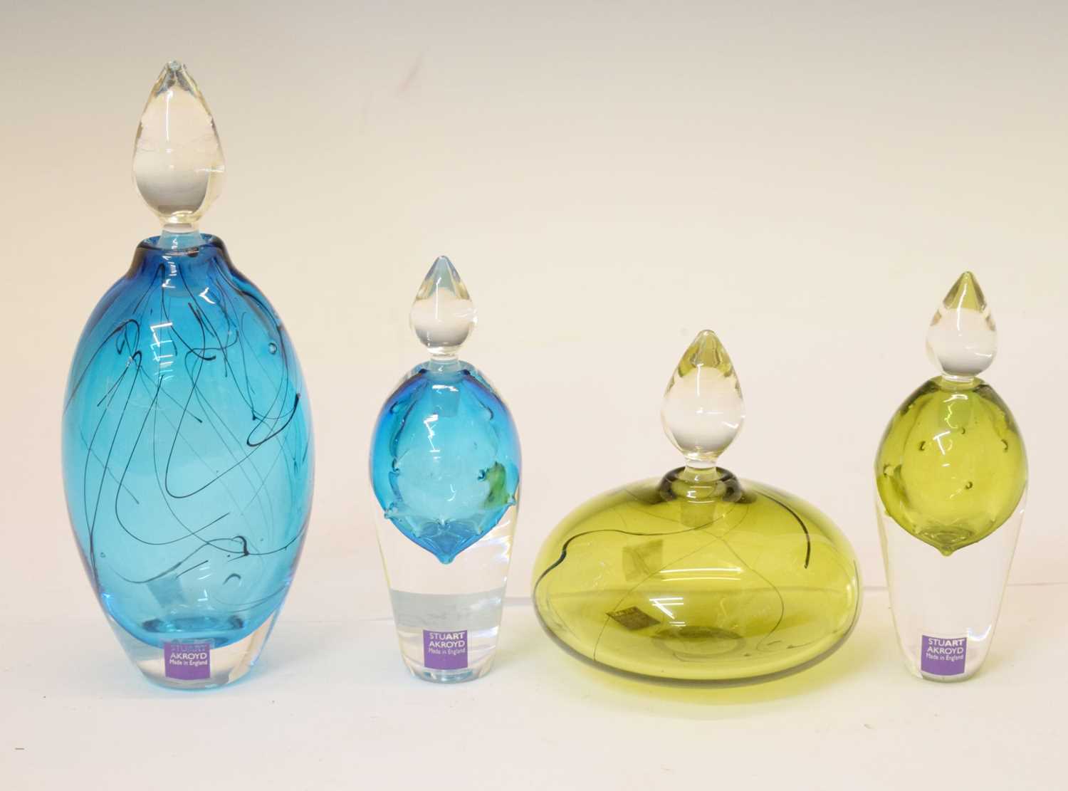 Lot 381 - Stuart Akroyd - Studio glass - Four scent