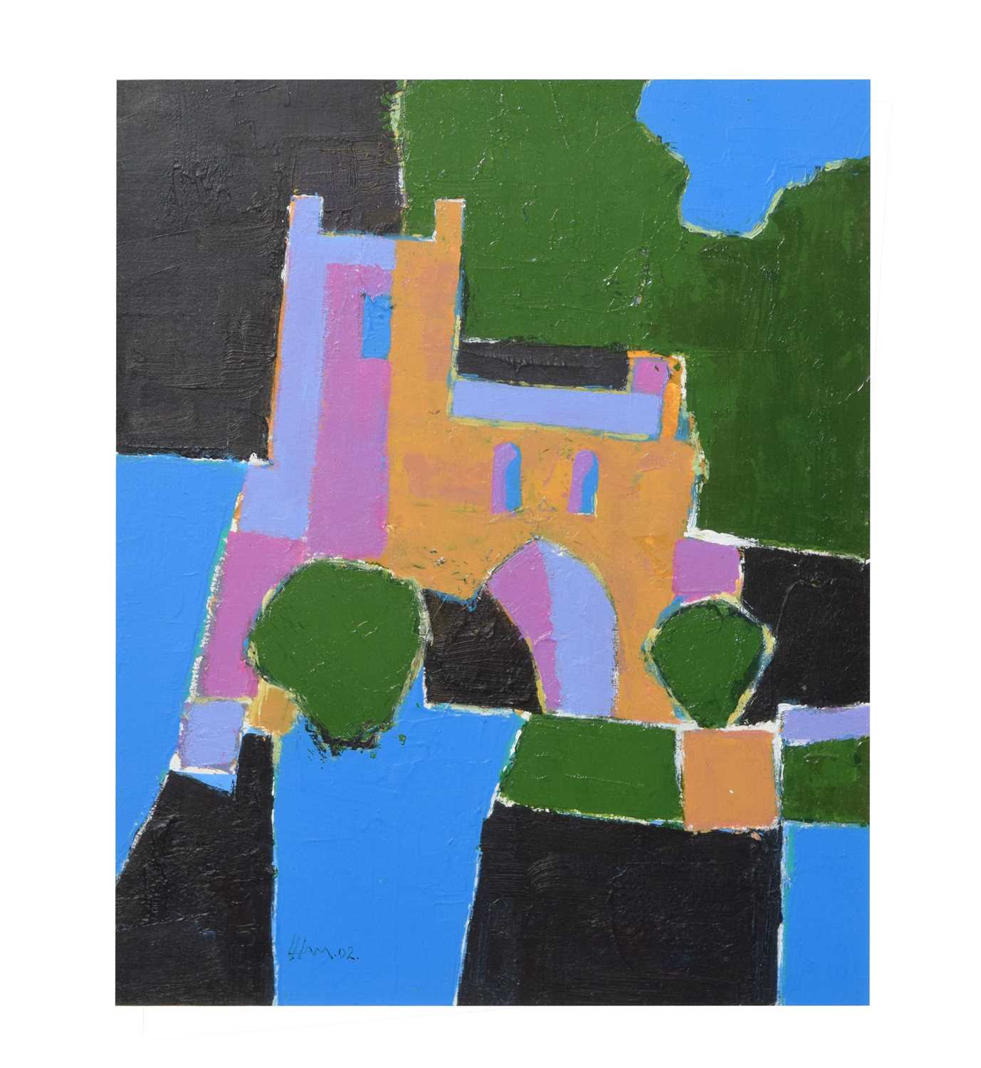 Lot 589 - Larry Ham (1934-2007) - Acrylic - Cornish