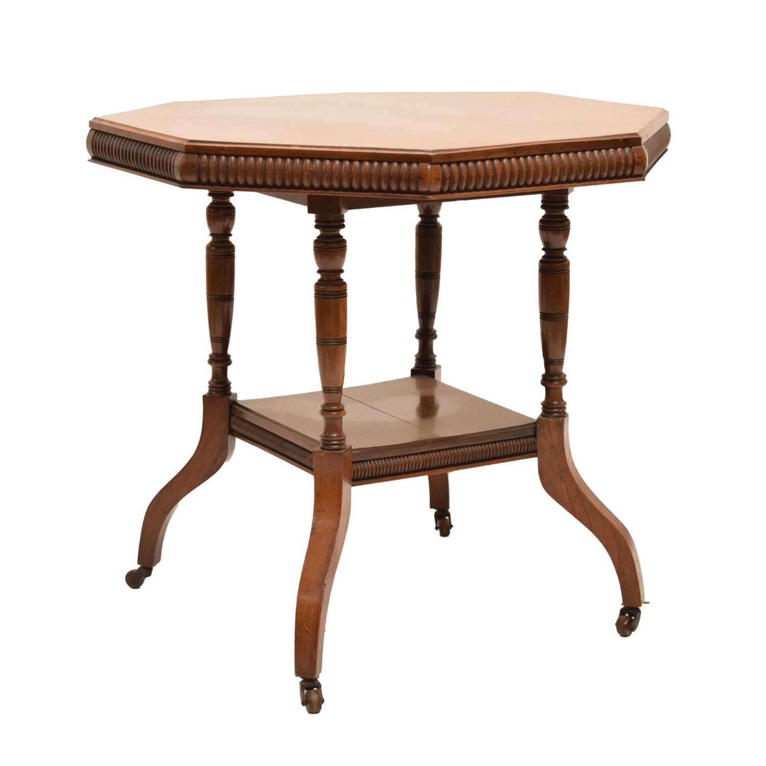 Lot 702 - Late Victorian / Edwardian oak octagonal