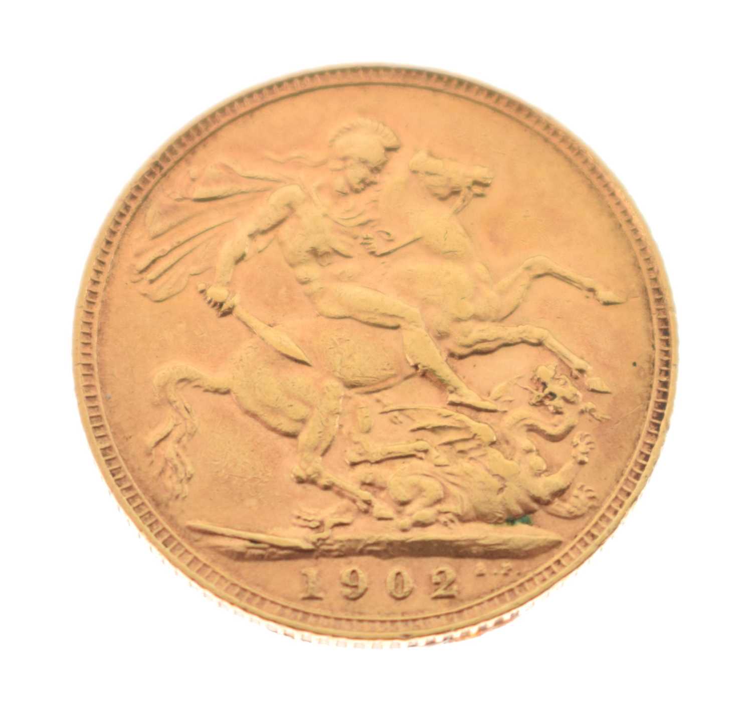 Lot 305 - Edward VII gold sovereign, 1902