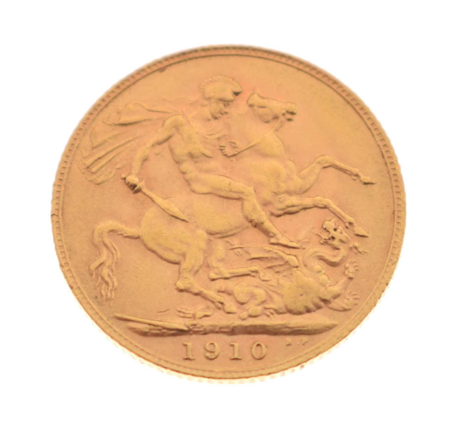 Lot 312 - Edward VII gold sovereign, 1910
