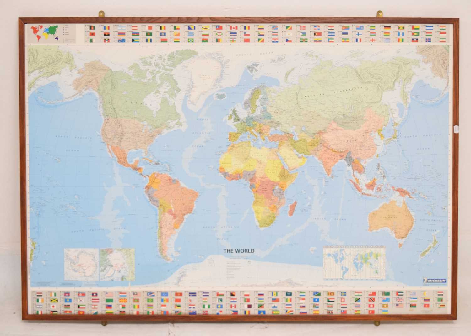 Lot 618 - Large modern Michelin map of the world