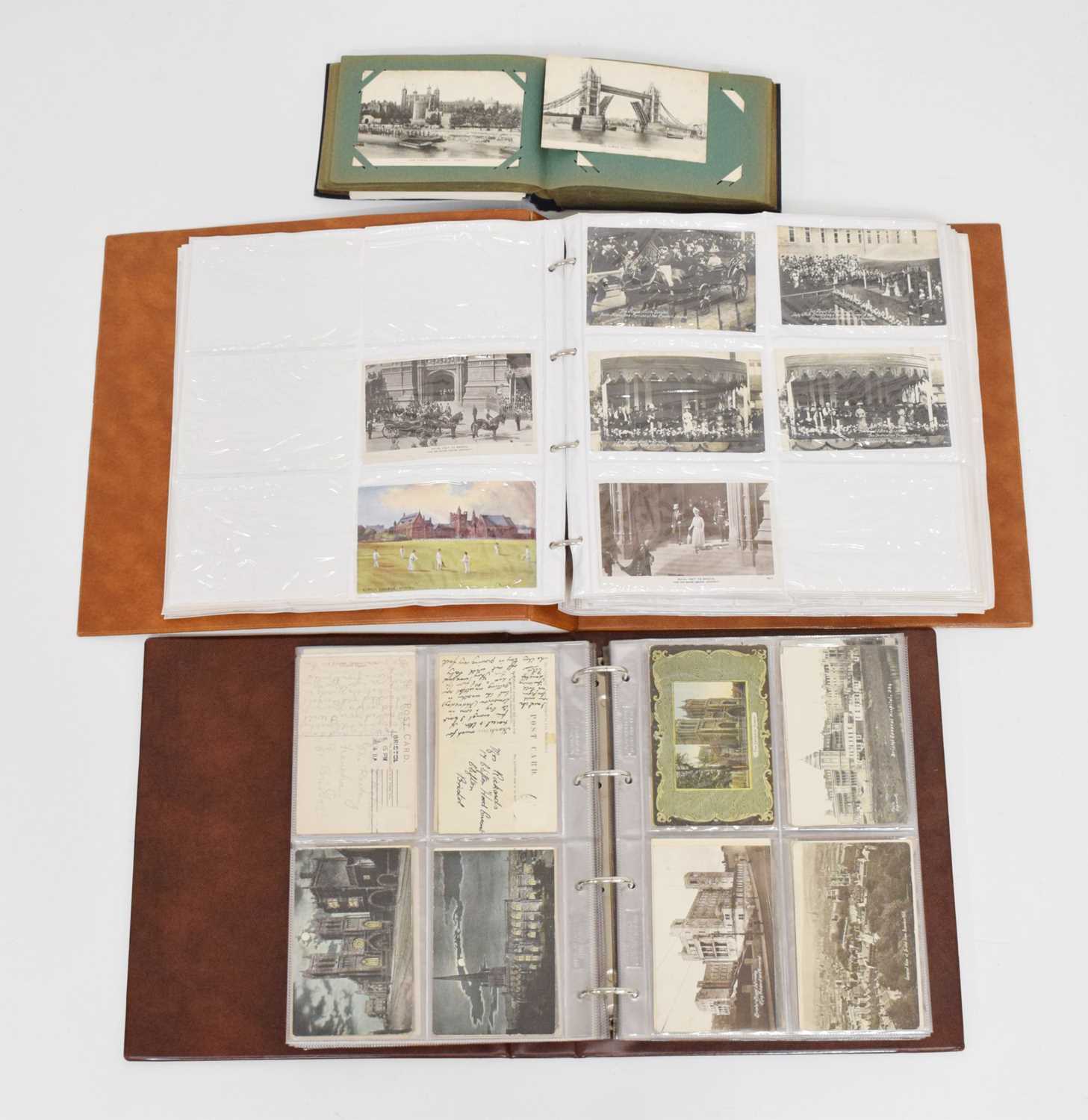 Lot 407 - Three albums of early 20th century postcard,