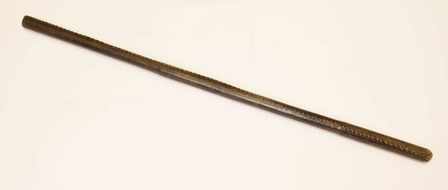 Lot 480 - Leather bound swagger stick