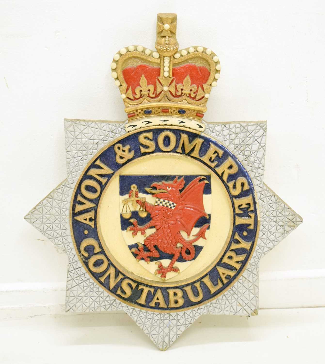 Lot 419 - Large cast metal and painted Avon & Somerset