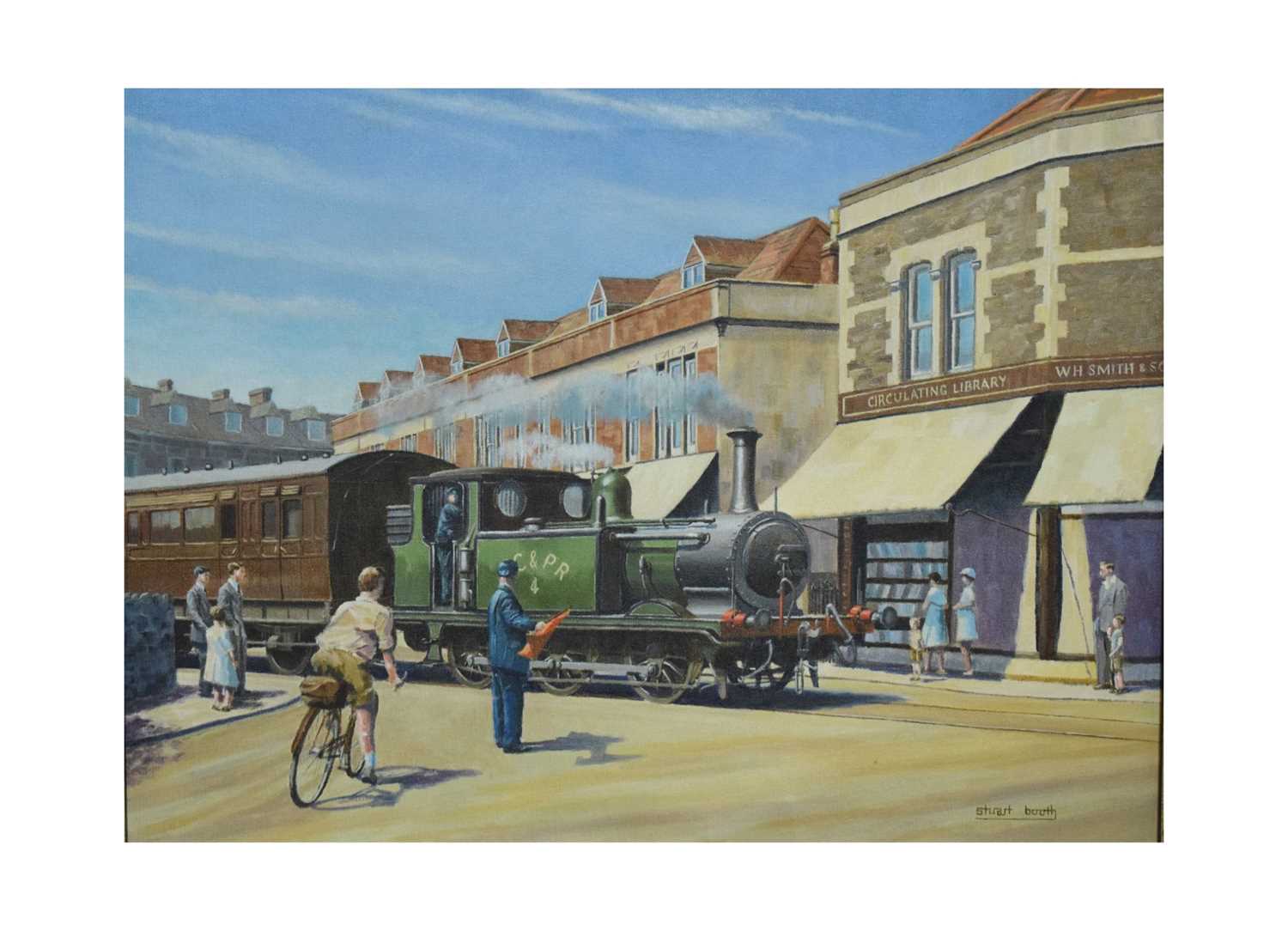 Lot 648 - Stuart Booth - Oil on canvas - 'Crossing the