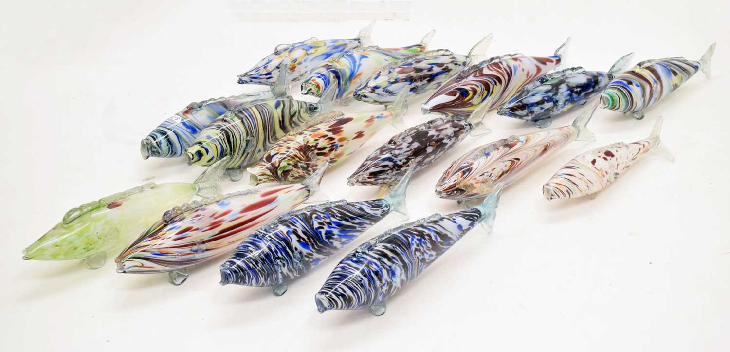 Lot 535 - Collection of sixteen large Murano style