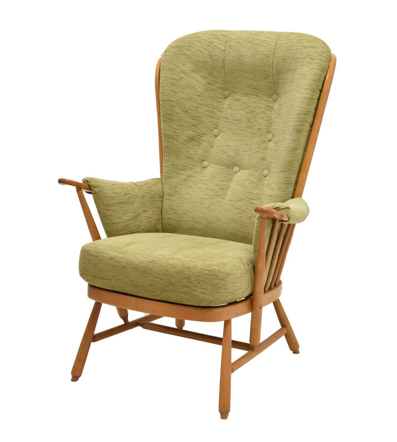 Lot 708 - Ercol - Evergreen high back easy chair,
