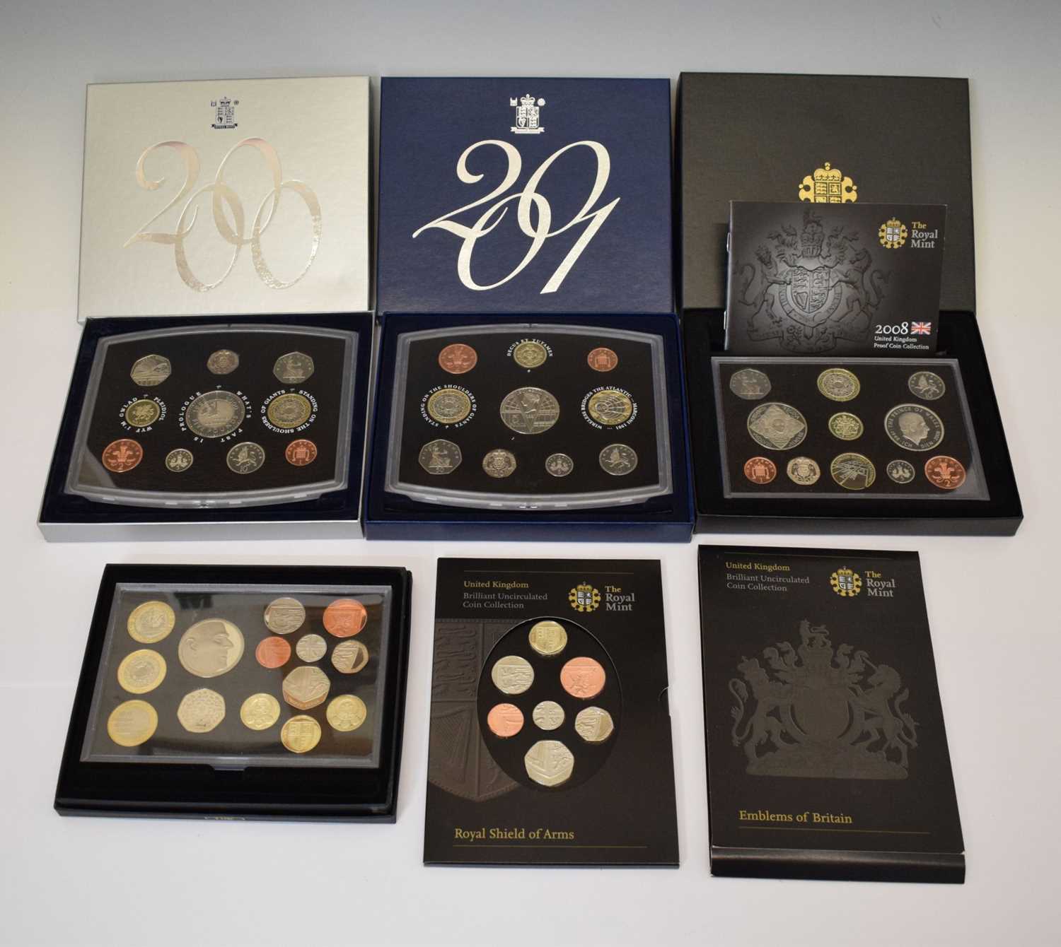 Lot 300 - Five Royal Mint United Kingdom Year Proof