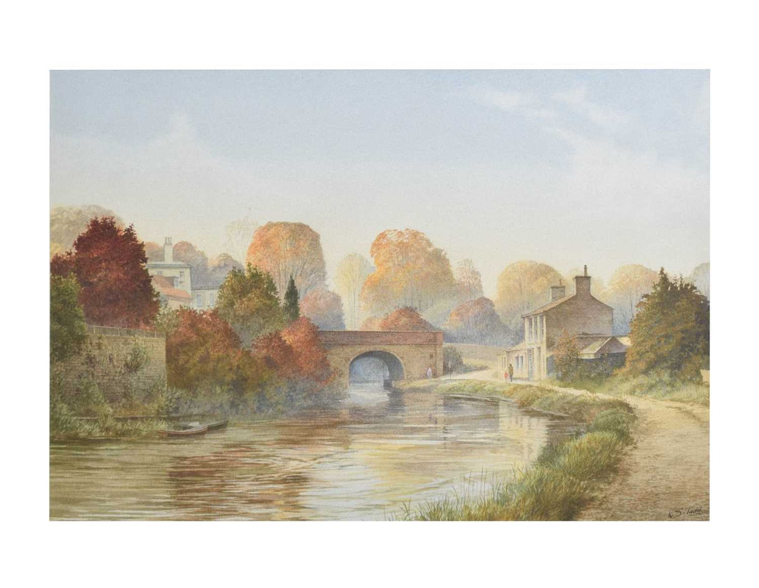 Lot 535 - Kenneth S. Tadd - Watercolour - Rural river