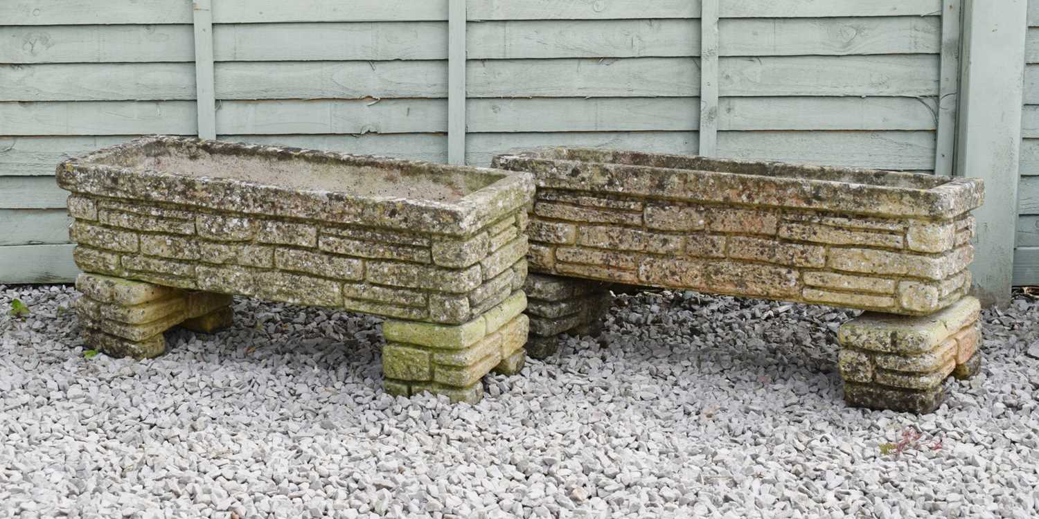 Lot 17 - Pair of ‘Sandford Stone’ reconstituted garden
