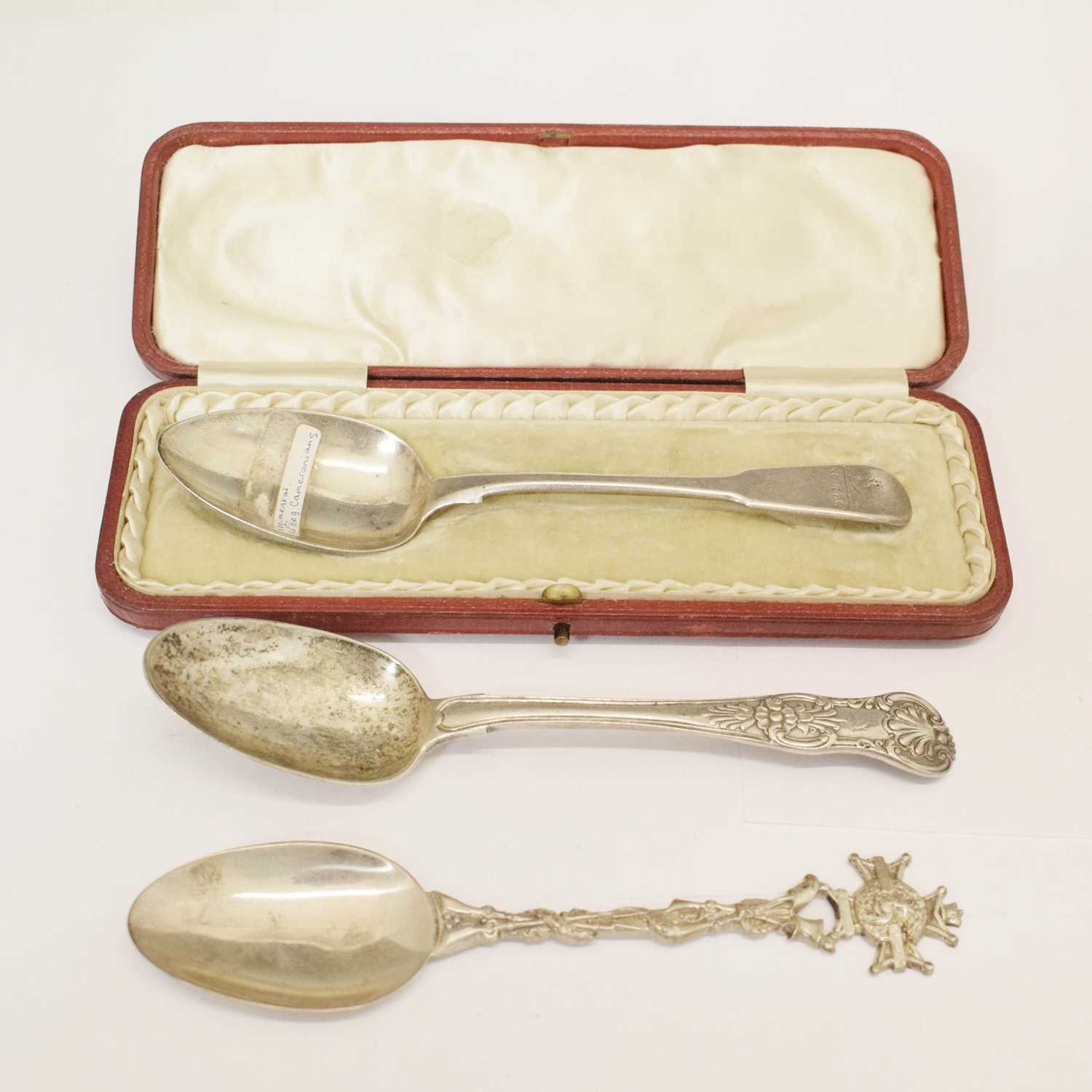 Lot 227 - Three silver tablespoons
