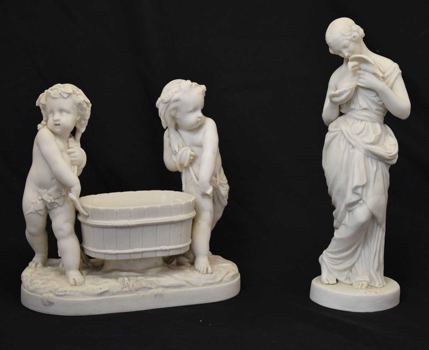 Lot 506 - Two parian figure groups