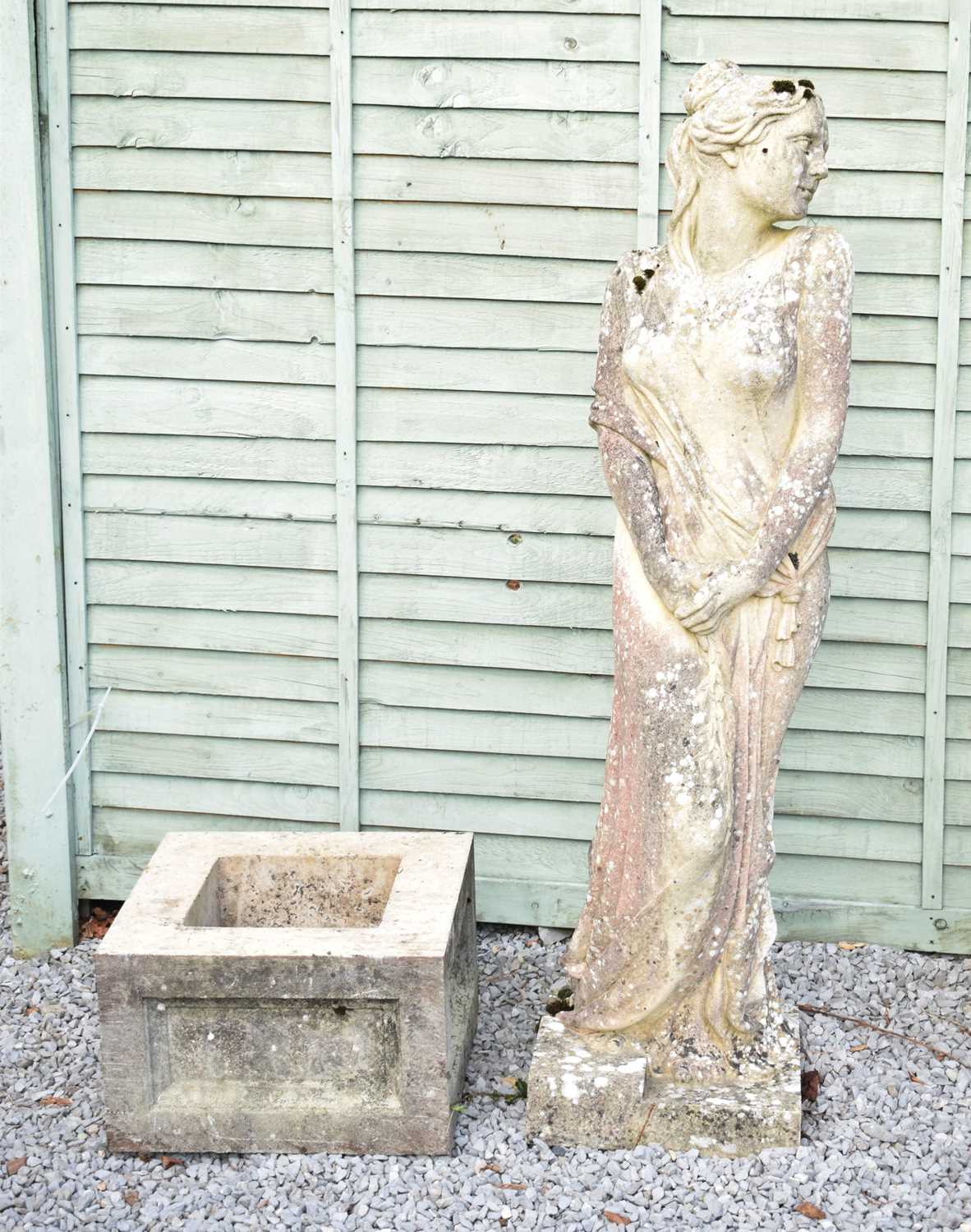 Lot 757 - Large weathered composition stone garden
