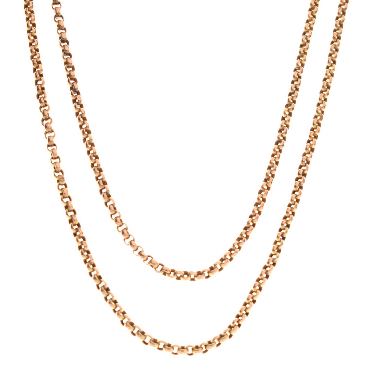 Lot 47 - Victorian / Edwardian yellow metal long guard