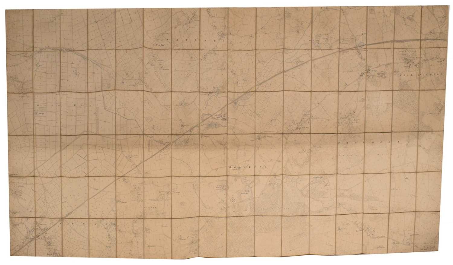 Lot 474 - Mid 20th century large-scale folding map of
