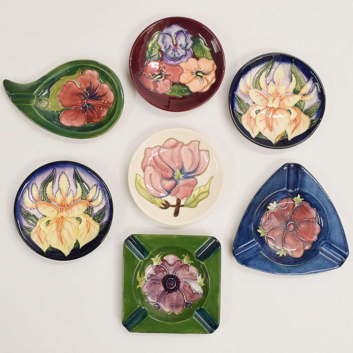Lot 403 - Moorcroft Pottery - Group of four pin dishes,