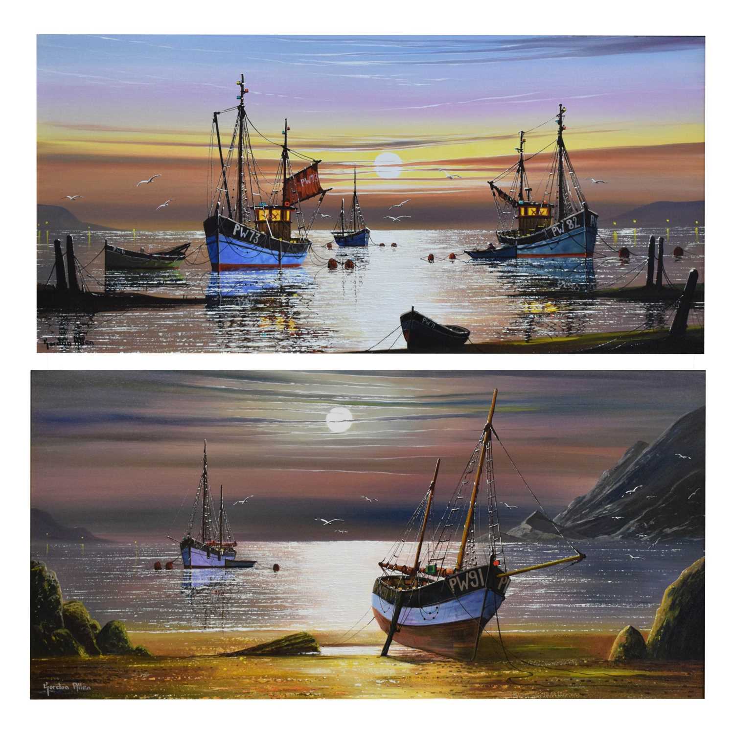 Lot 370 - Gordon Allen (b. 1953) - Pair of oils on