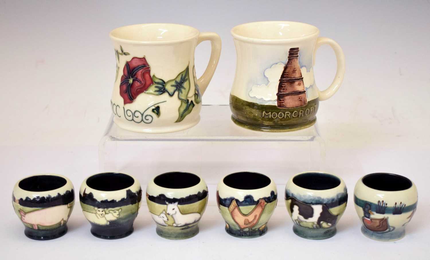 Lot 369 - Moorcroft pottery - Set of six 'Farmyard'