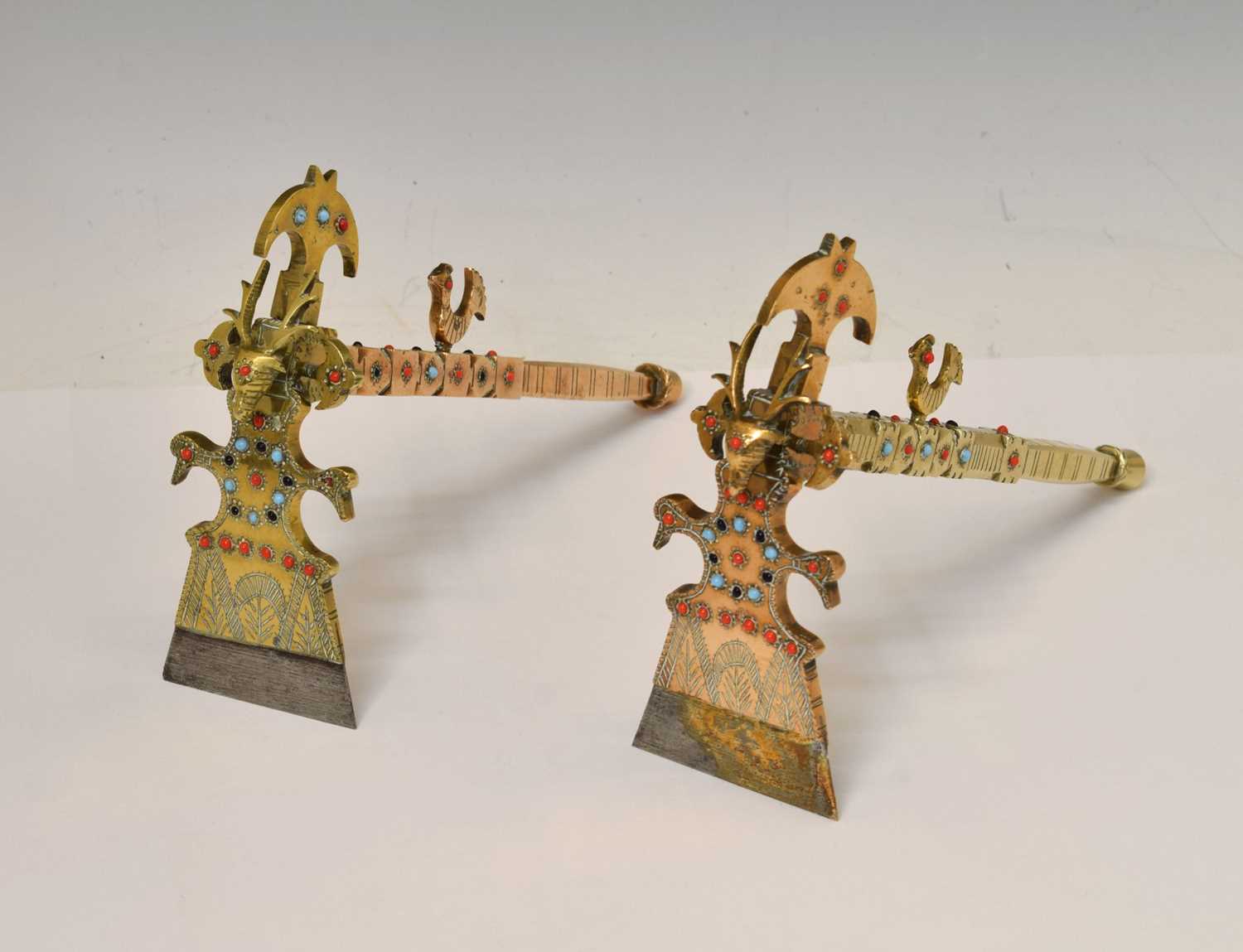 Lot 366 - Pair of Persian Qajar ceremonial sugar cane