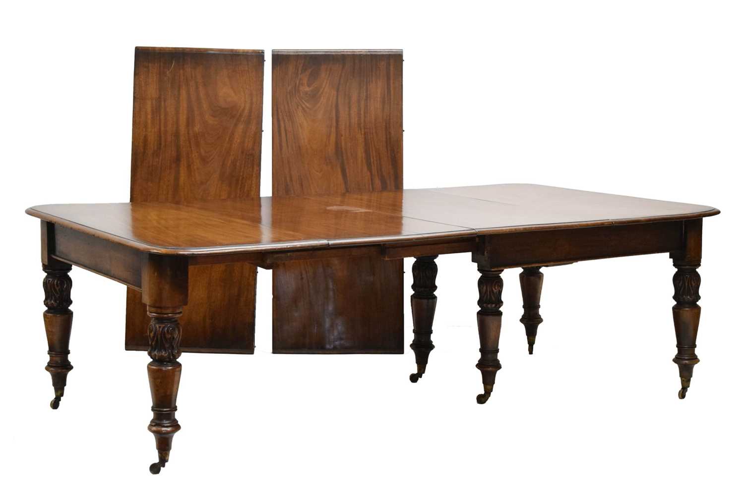 Lot 505 - Victorian mahogany draw-out extending dining