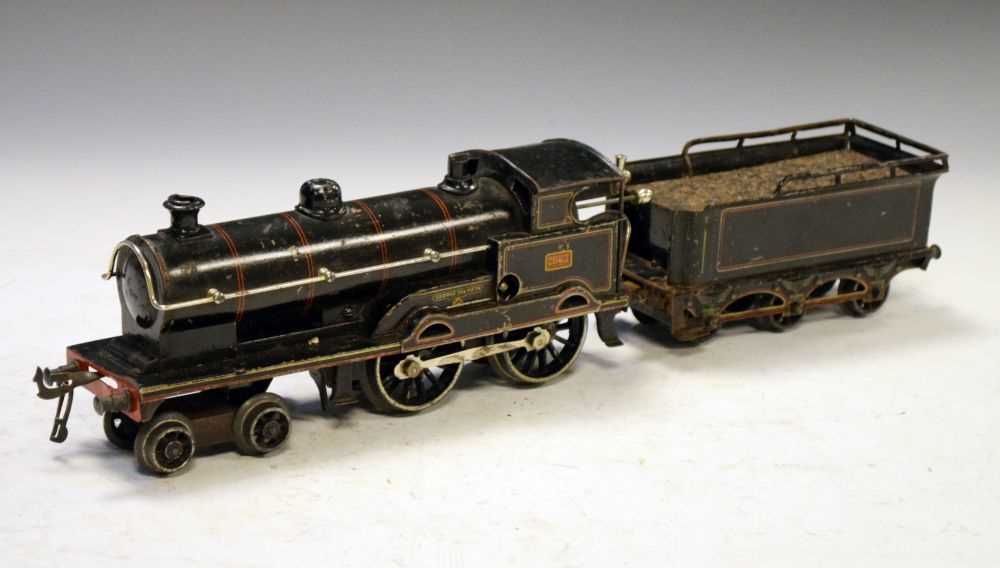Lot 375 - Bassett-Lowke clockwork 2-4-0 loco and