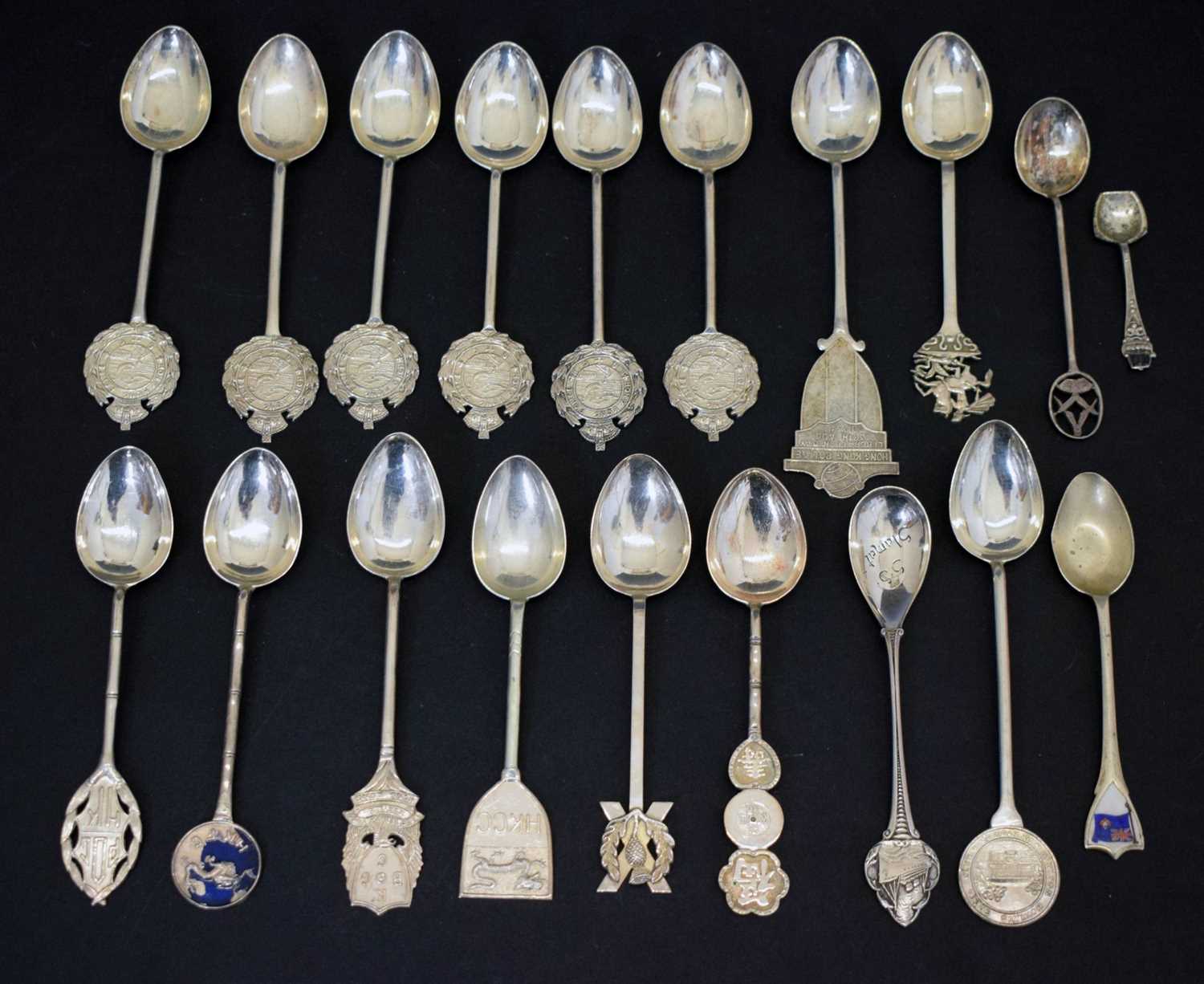 Lot 236 - Quantity of white metal spoons to include a