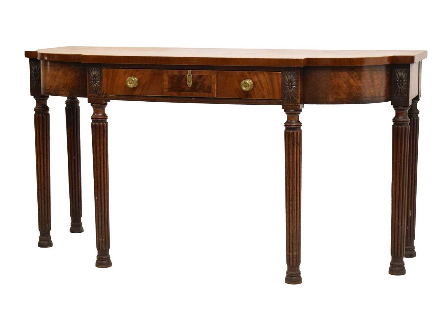 Lot 569 - 19th century mahogany breakfront serving