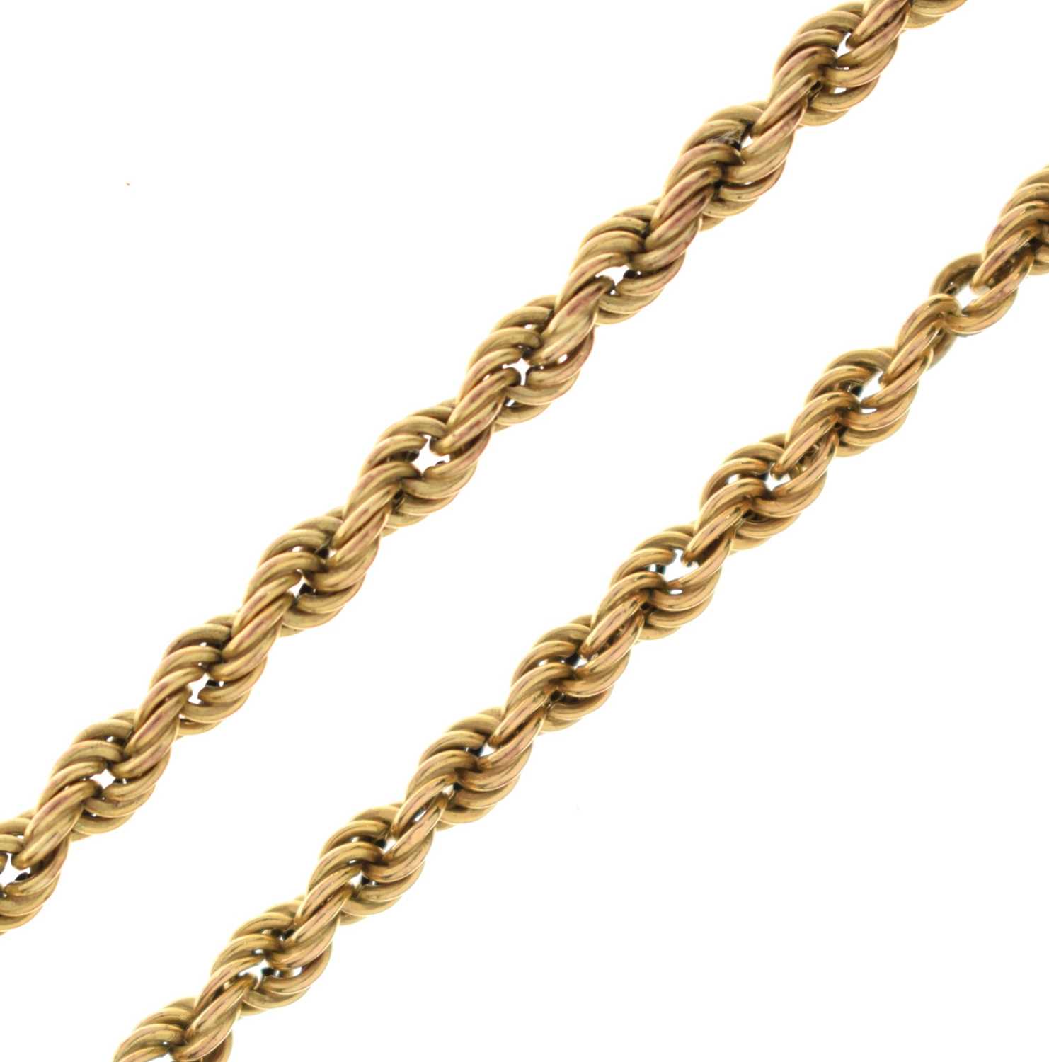 Lot 75 - 9ct gold rope link necklace