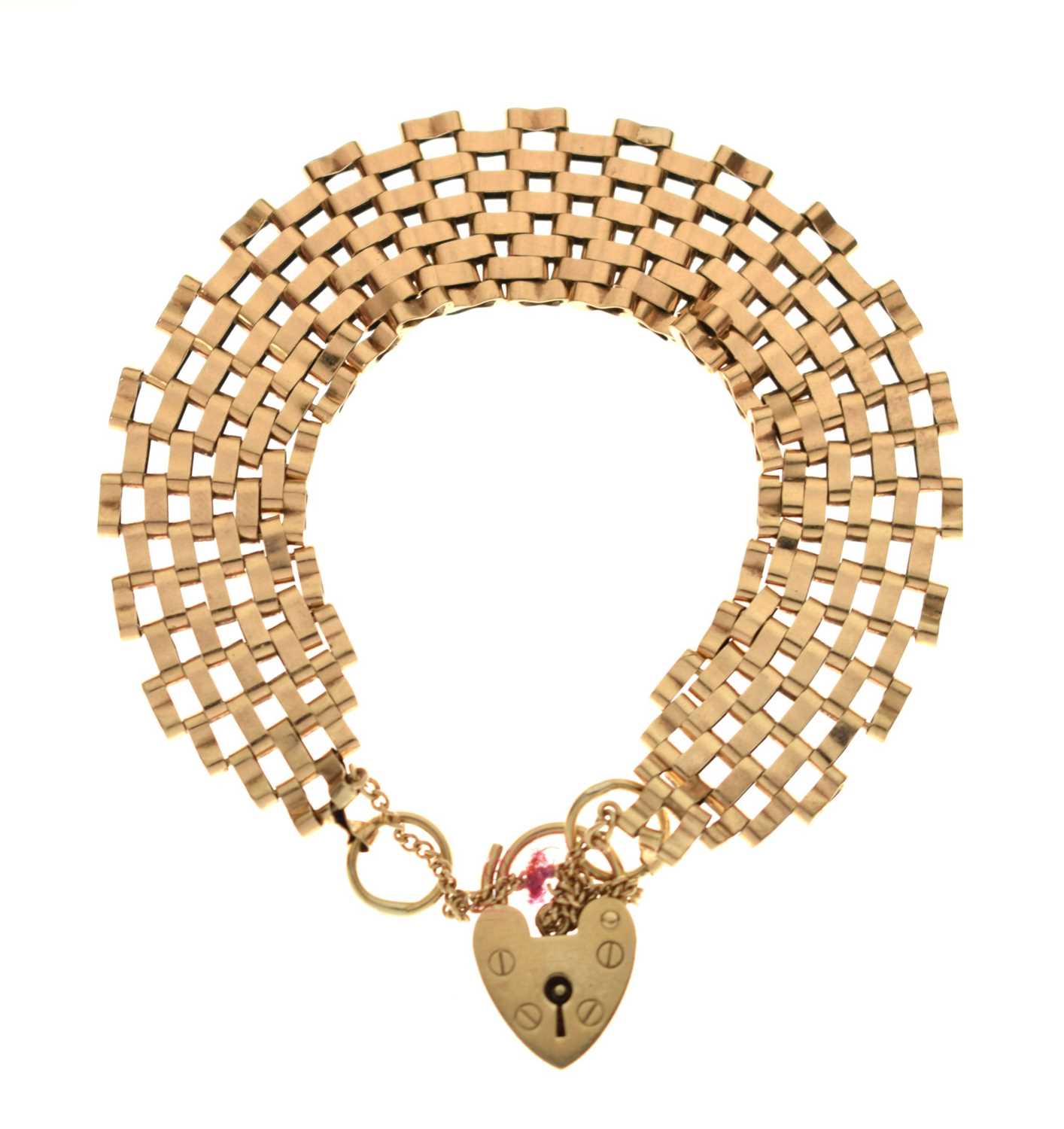 Lot 109 - 9ct gold gate link bracelet