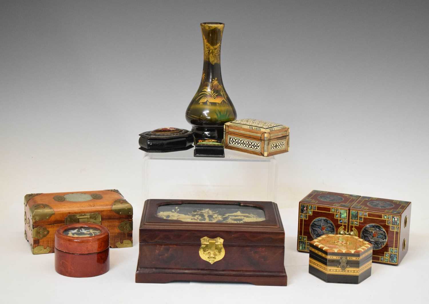 Lot 533 - Assorted Chinese and Eastern boxes