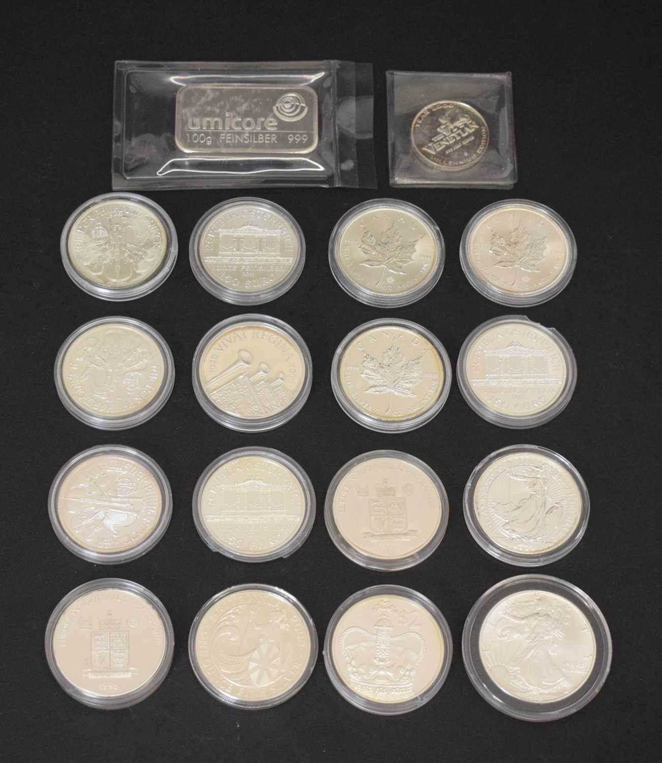 Lot 457 - Quantity of silver commemorative coins, and