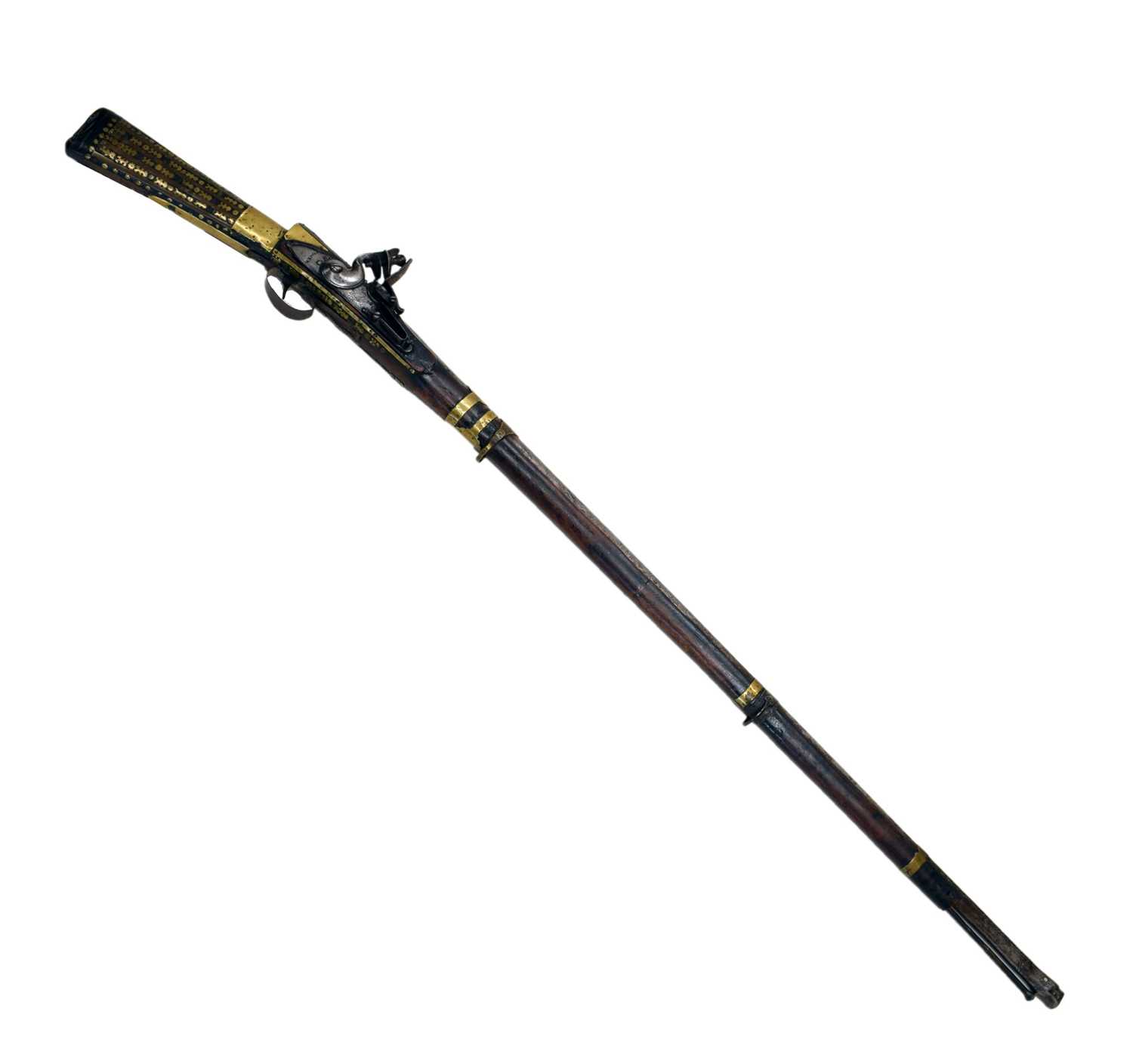 Lot 188 - Early 19th century Indian flintlock musket