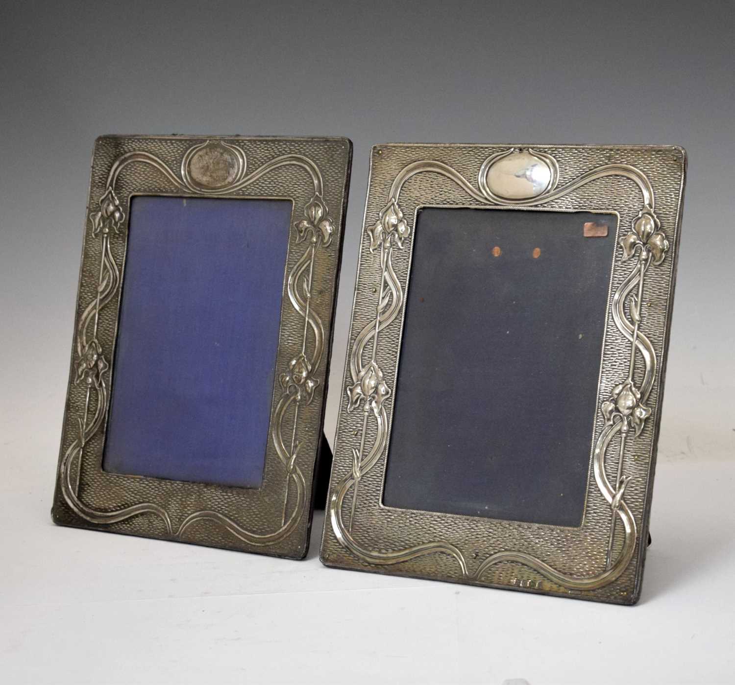 Lot 154 - Pair of Edwardian Art Nouveau silver