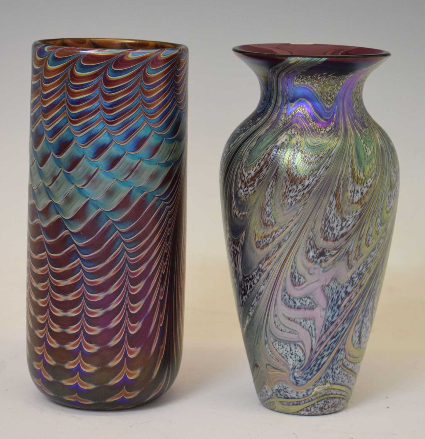 Lot 580 - Two Okra glass vases