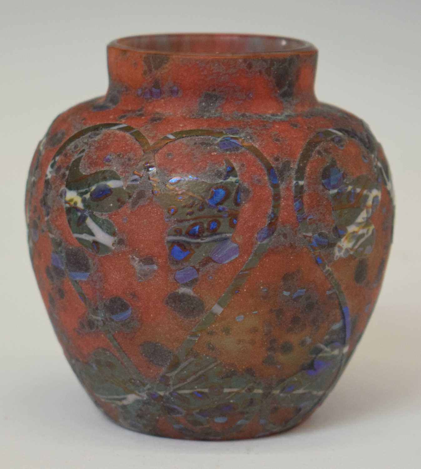 Lot 582 - Okra glass limited edition vase