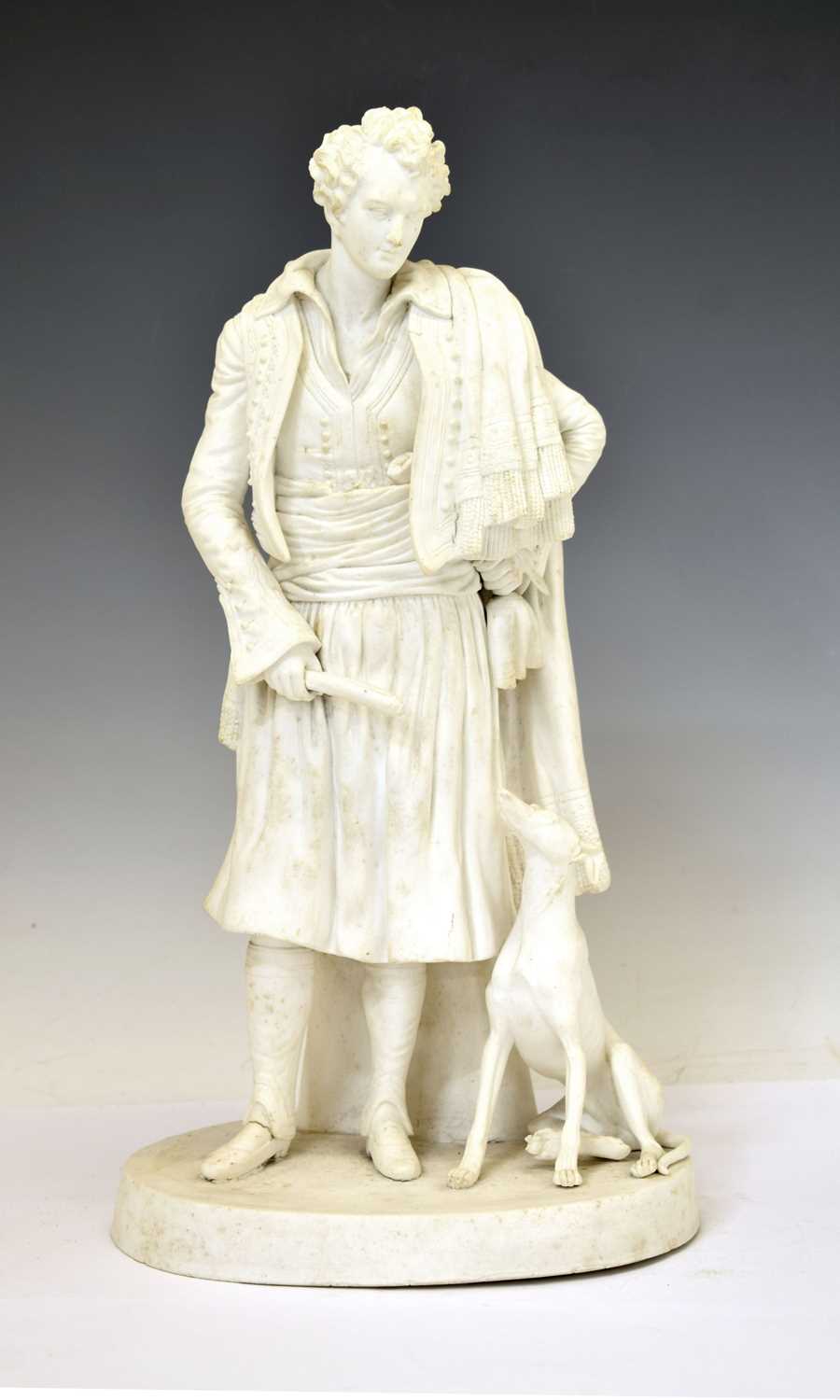 Lot 220 - 19th century biscuit porcelain figure of