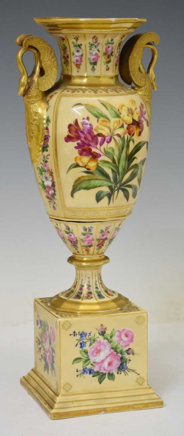 Lot 626 - 19th century French porcelain vase,