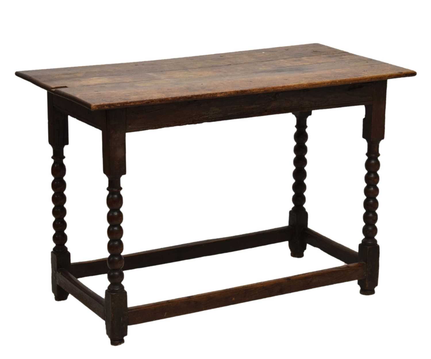 Lot 395 - Early 18th century oak side table circa 1700