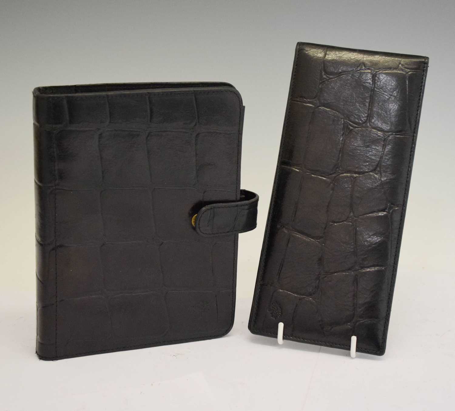 Lot 421 - Mulberry - Black 'Congo Leather' filofax,