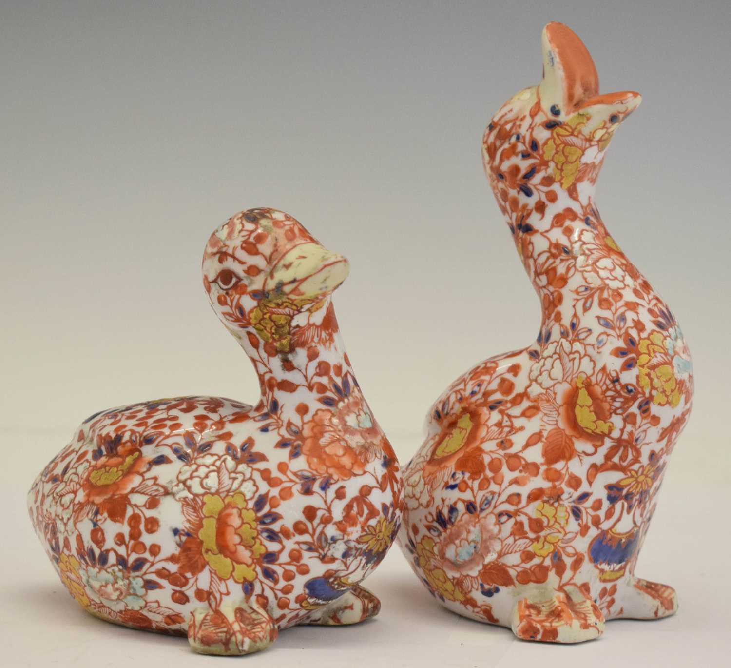 Lot 118 - Two Chinese porcelain ducks