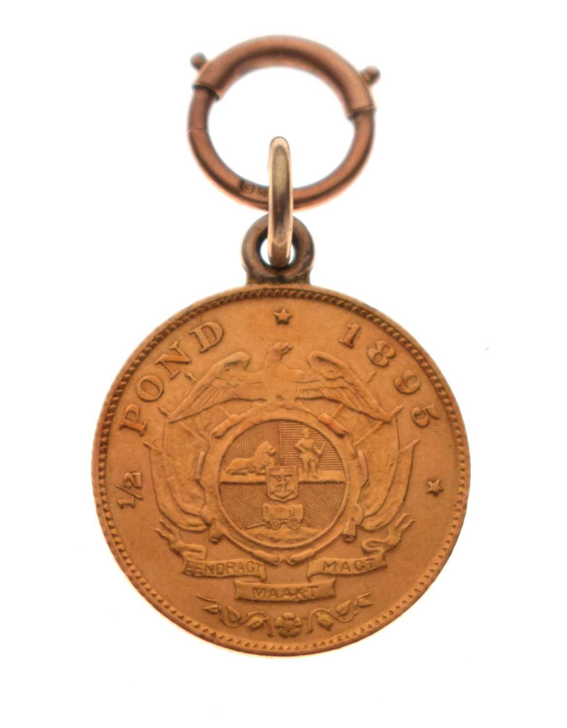 Lot 217 - South African half pond gold coin, 1895