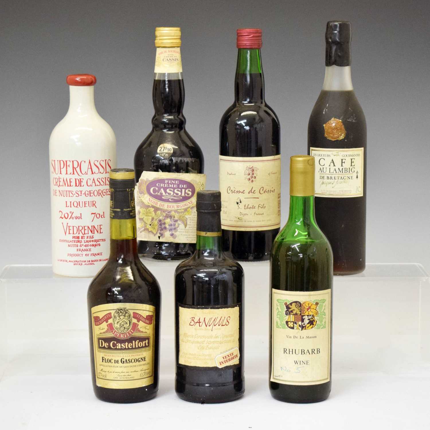 Lot 411 - Seven bottles of liqueurs, etc