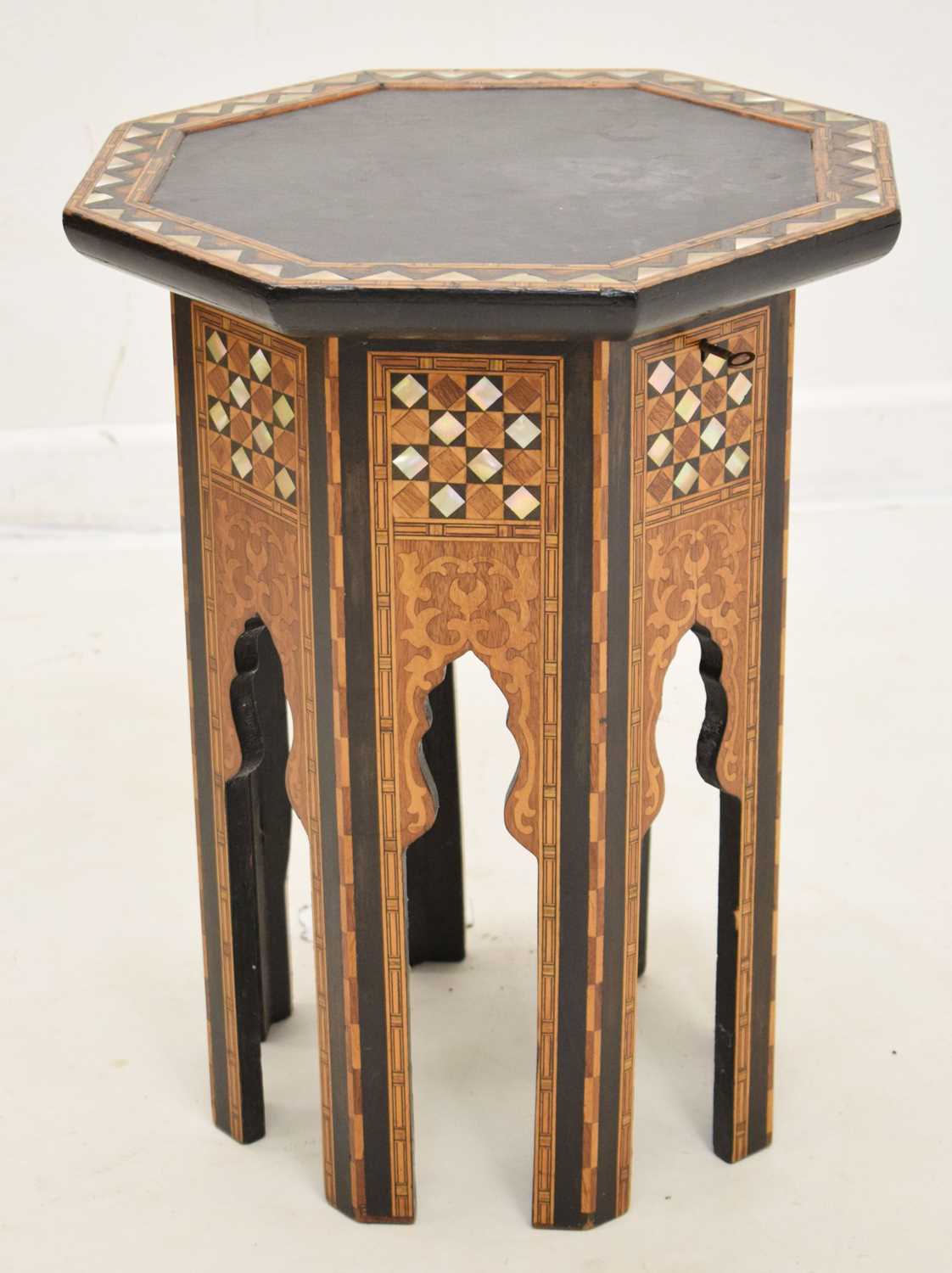 Lot 371 - Middle Eastern octagonal work table of