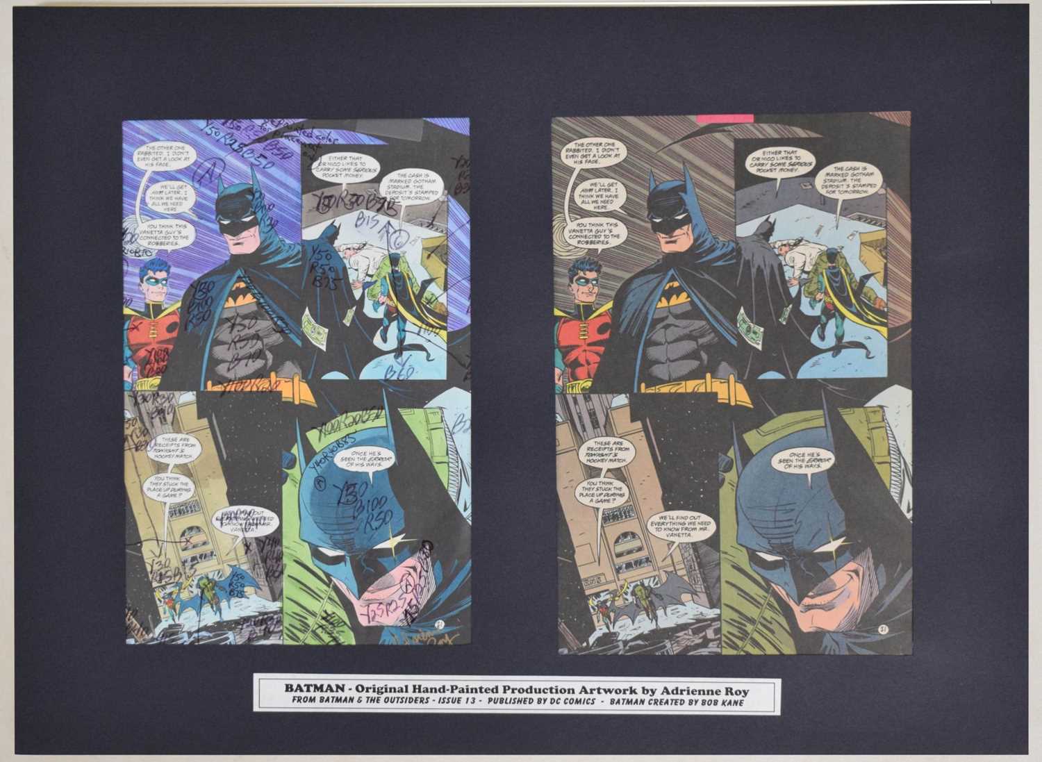 Lot 434 - Adrienne Roy - Hand-coloured comic artwork