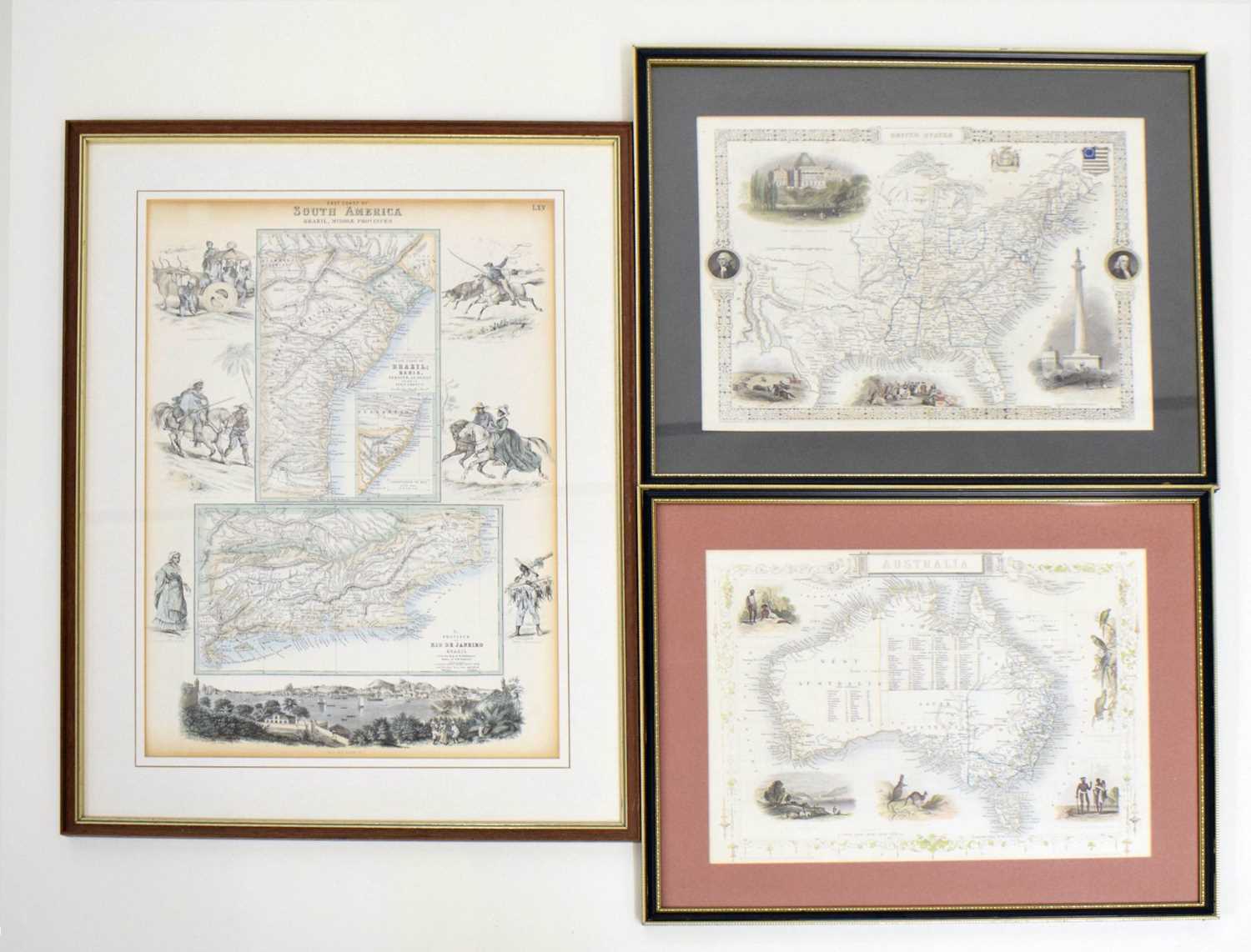 Lot 563 - Three 19th century hand coloured maps