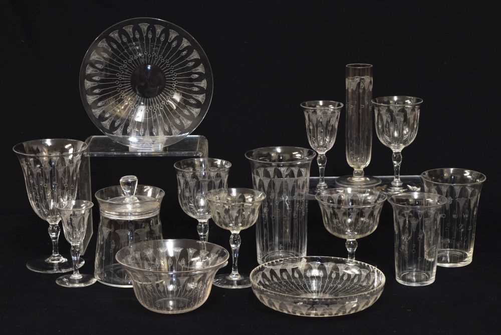 Lot 445 - Thomas Webb 1918 suite of glassware